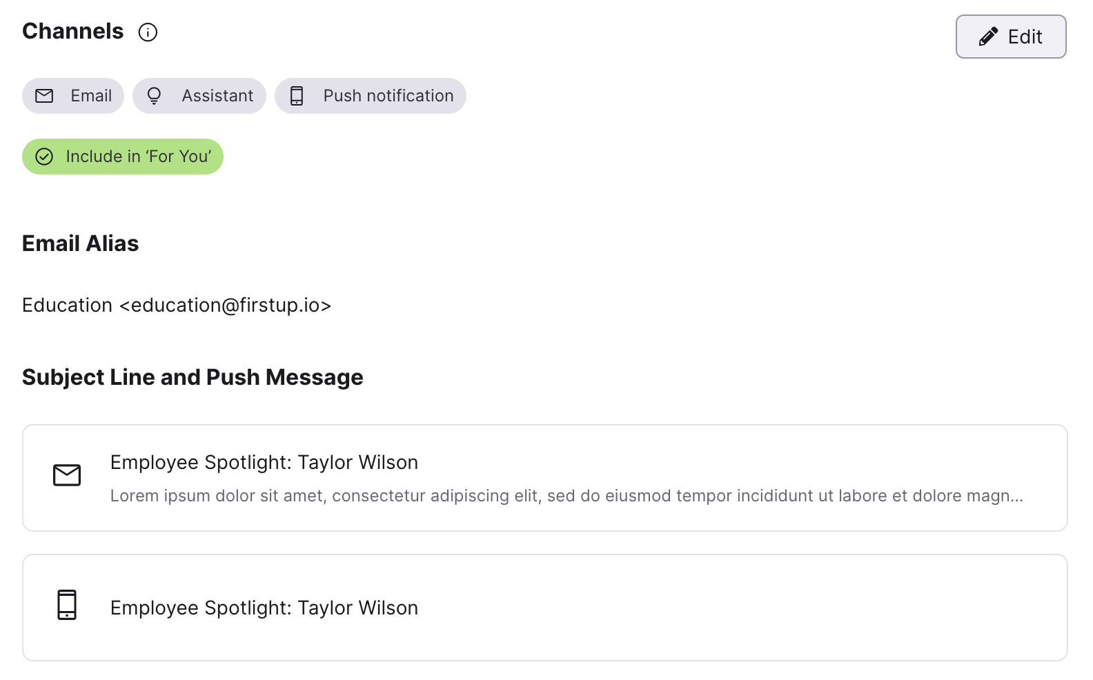 Notifications – Firstup