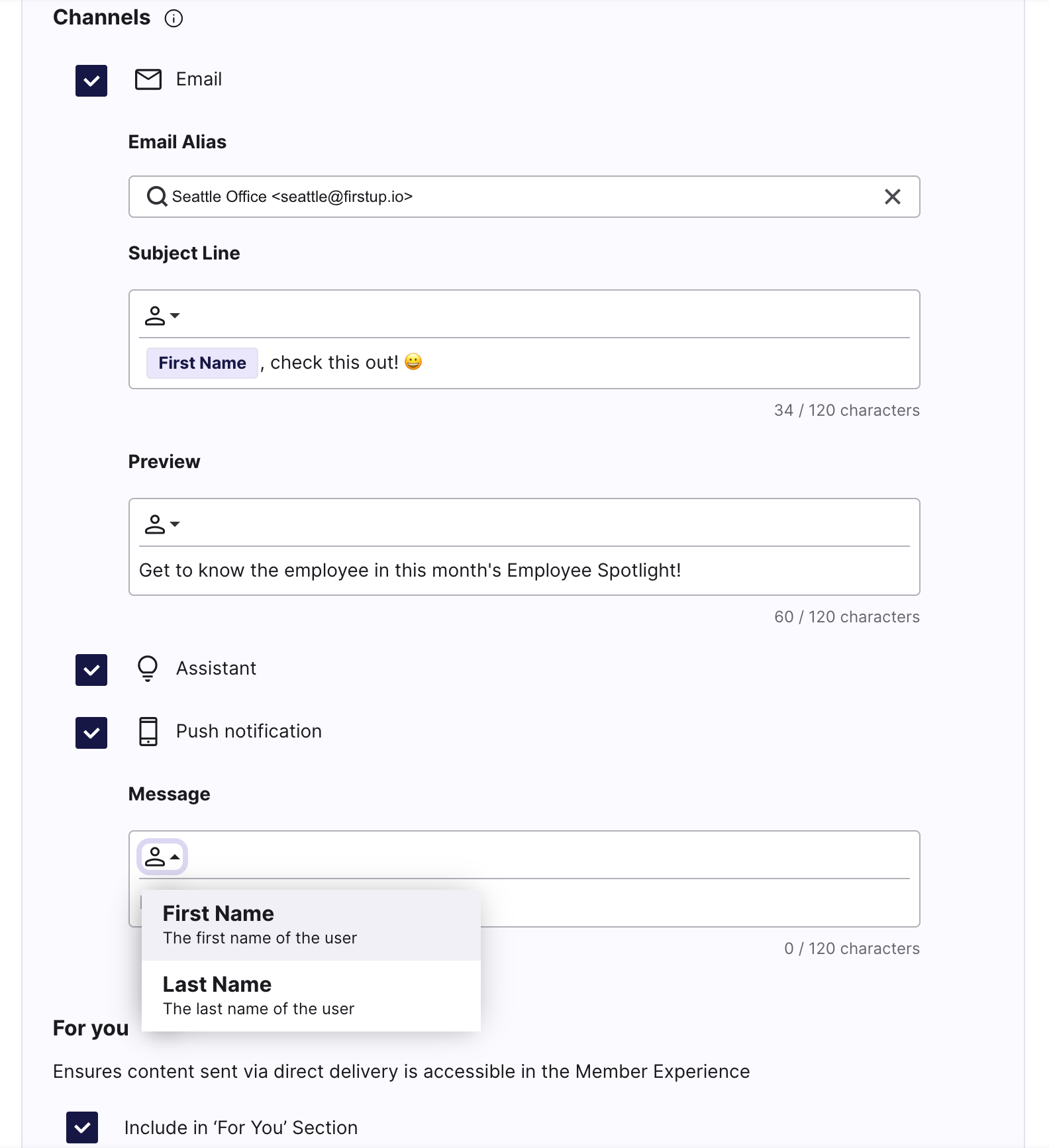 Notifications – Firstup