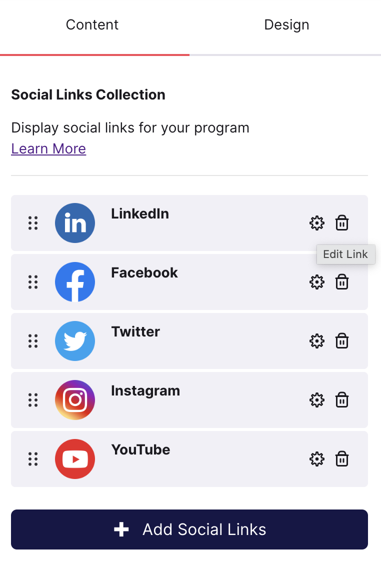 Create a Social Link Block – Firstup