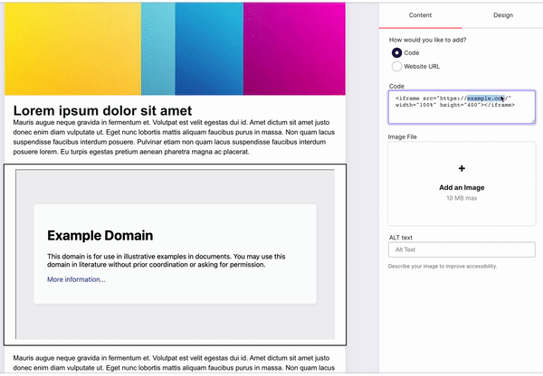 Create an iFrame Block – Firstup