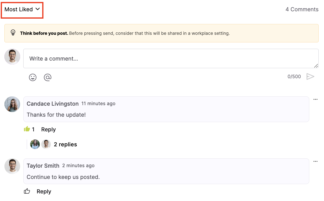 Comment on Content – Firstup