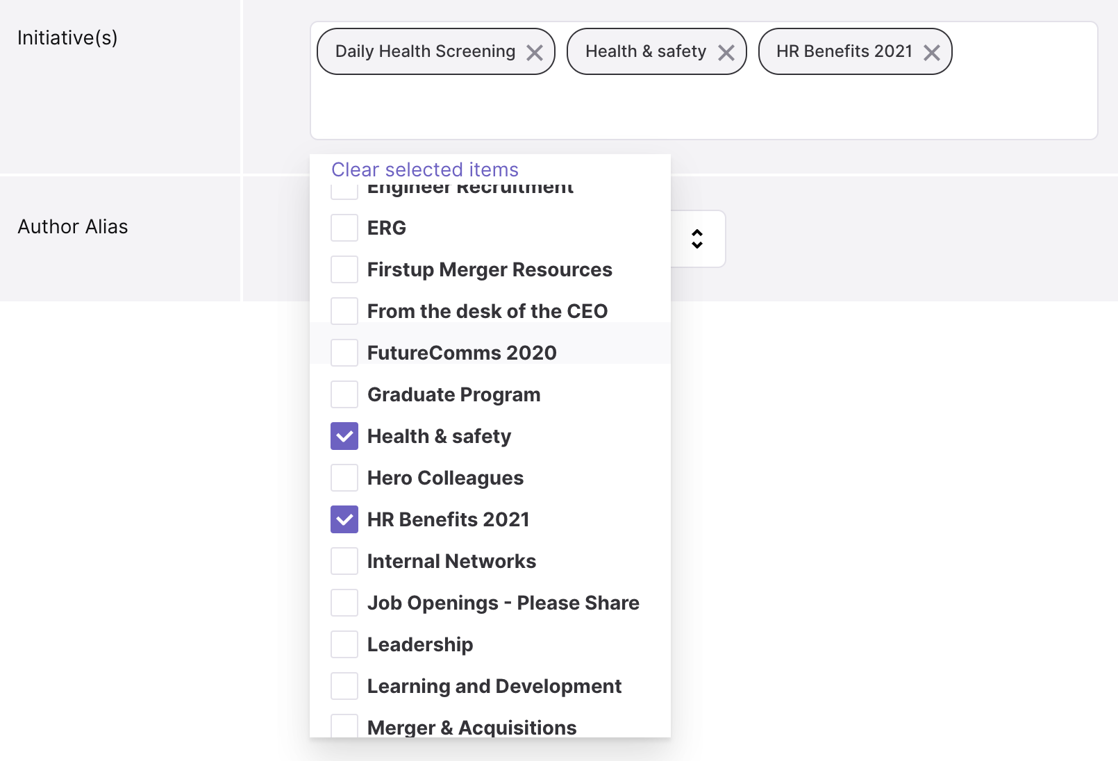 Assign Initiatives to a Campaign – Firstup